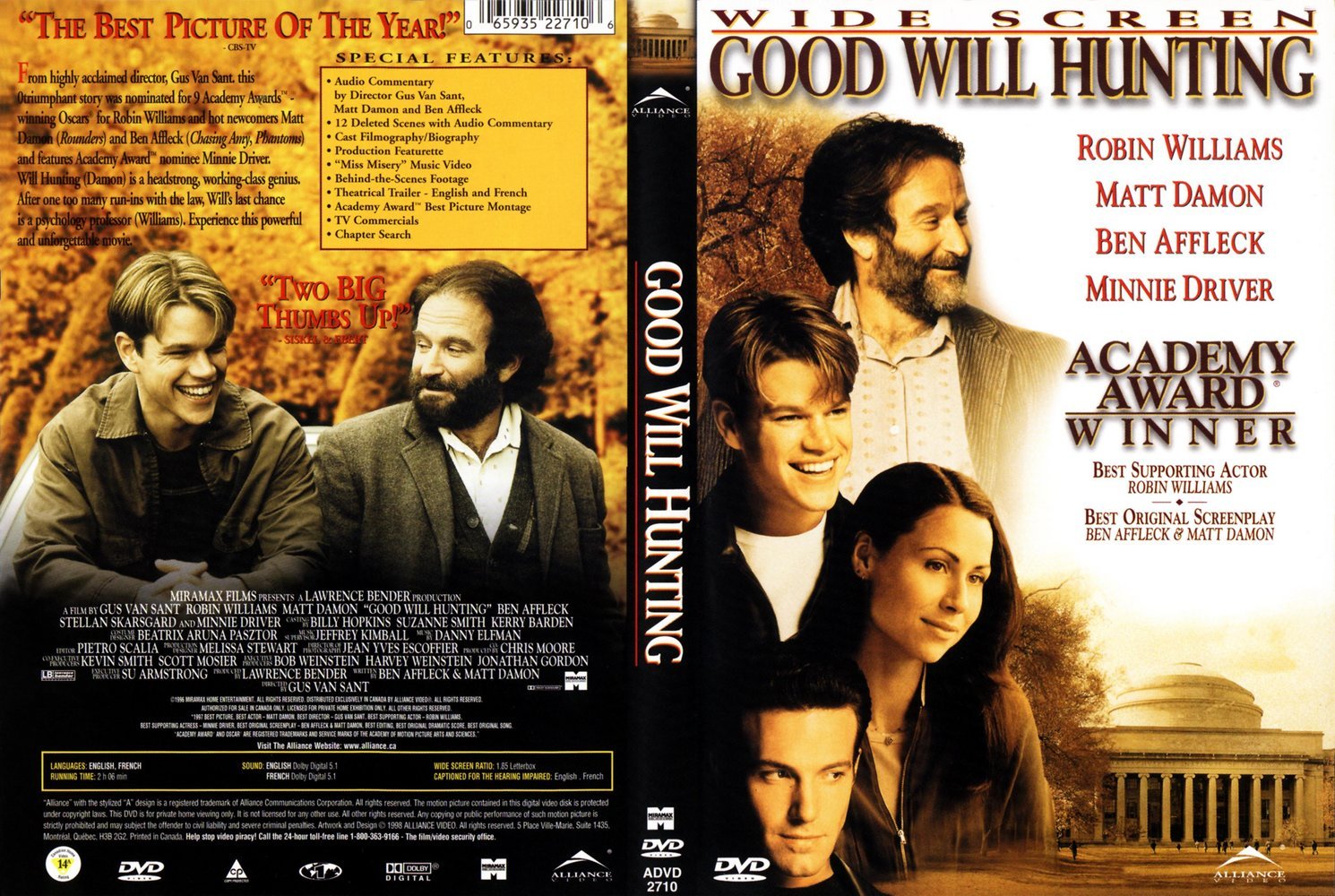 DVD Lables: Good Will Hunting
